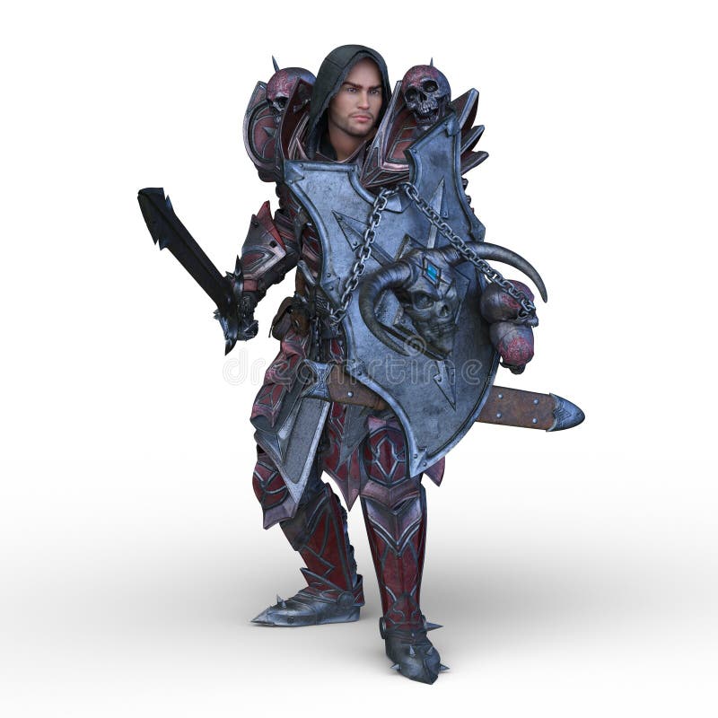 3D rendering of a knight stock illustration. Illustration of battle ...