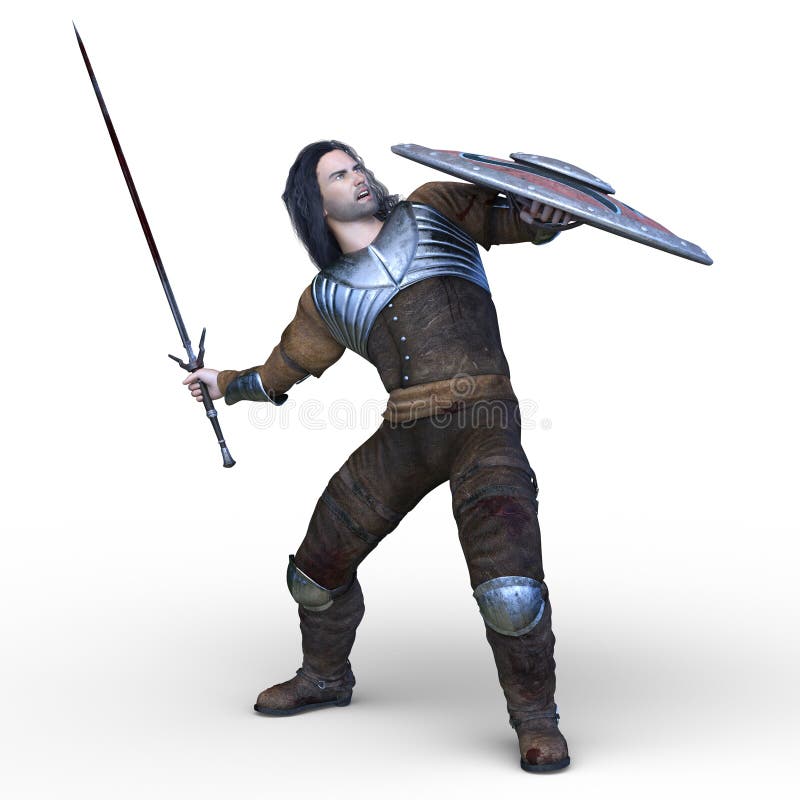 3D rendering of Knight man stock illustration. Illustration of model ...