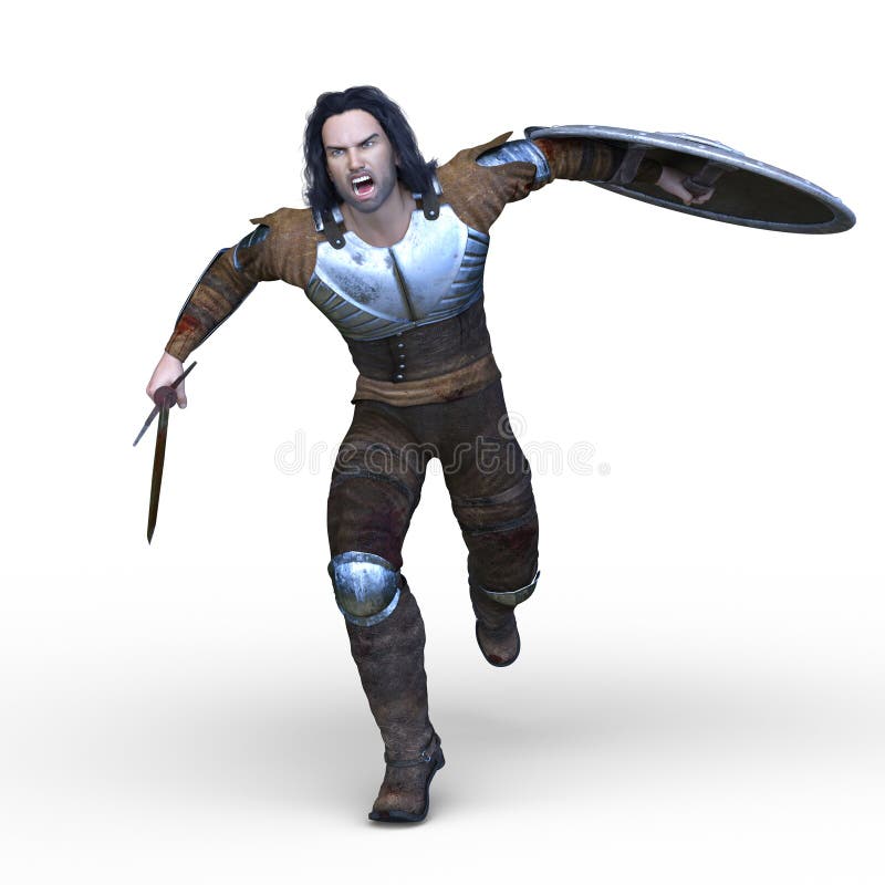 3D rendering of Knight man stock illustration. Illustration of fight ...