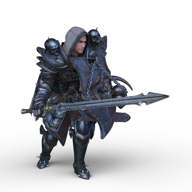 3D rendering of Knight man stock illustration. Illustration of fight ...