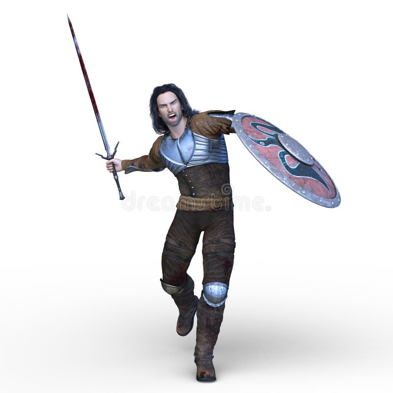 3D rendering of Knight man stock illustration. Illustration of hero ...
