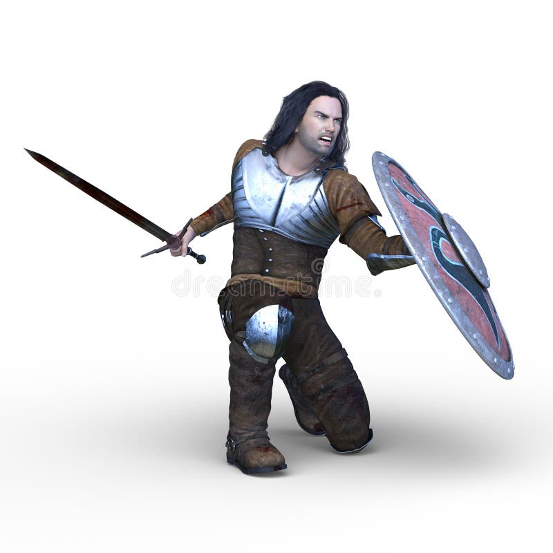3D rendering of Knight man stock illustration. Illustration of person ...