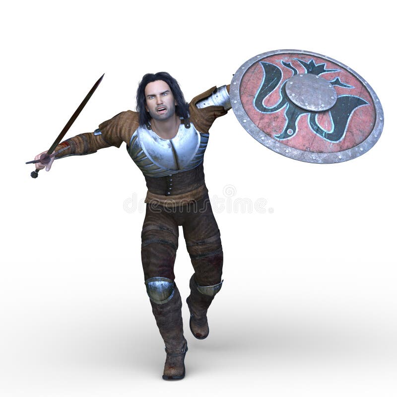 3D rendering of Knight man stock illustration. Illustration of soldier ...