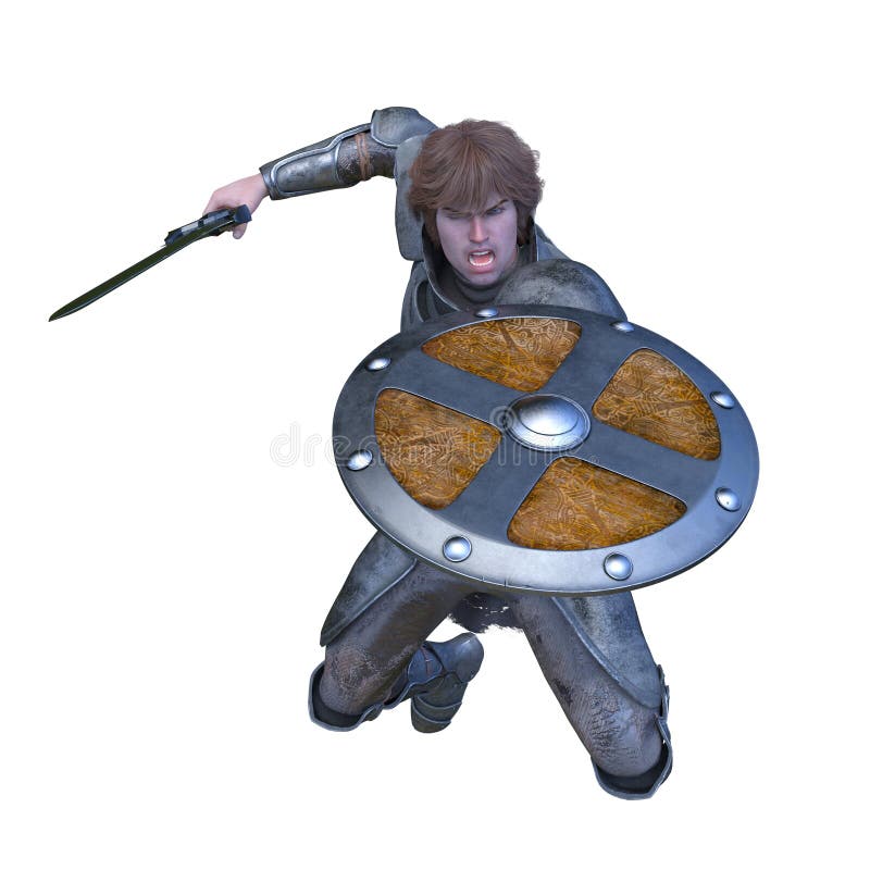 3D rendering of Knight man stock illustration. Illustration of ...