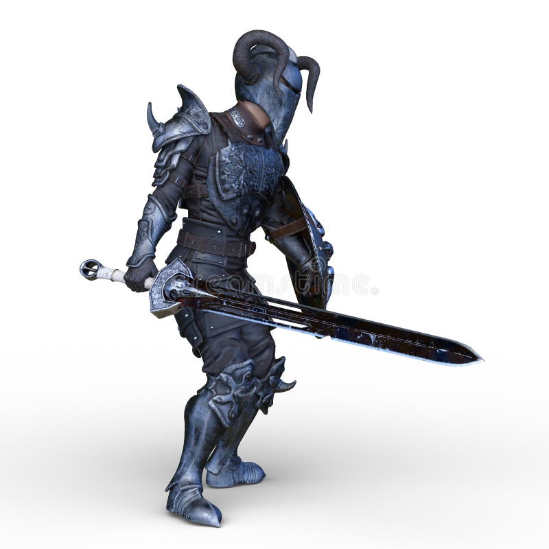 3D rendering of Knight man stock illustration. Illustration of ...