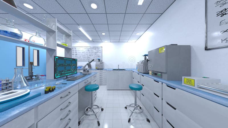 3D Rendering of the Laboratory Stock Footage - Video of laboratory ...