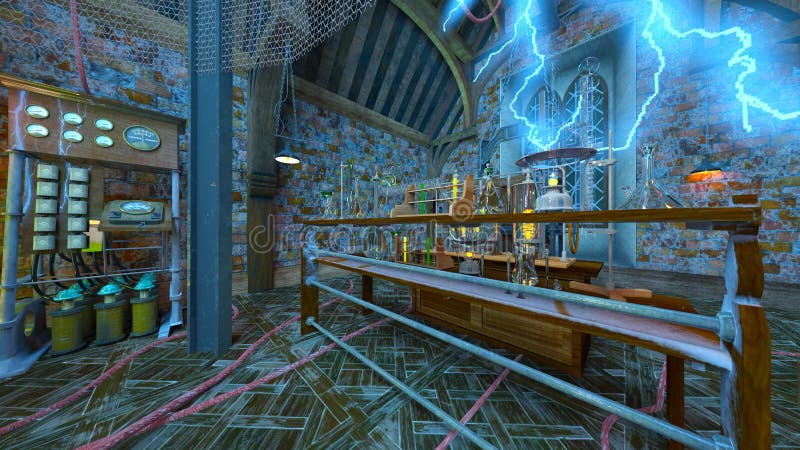 3D Rendering of the Laboratory Stock Illustration - Illustration of ...