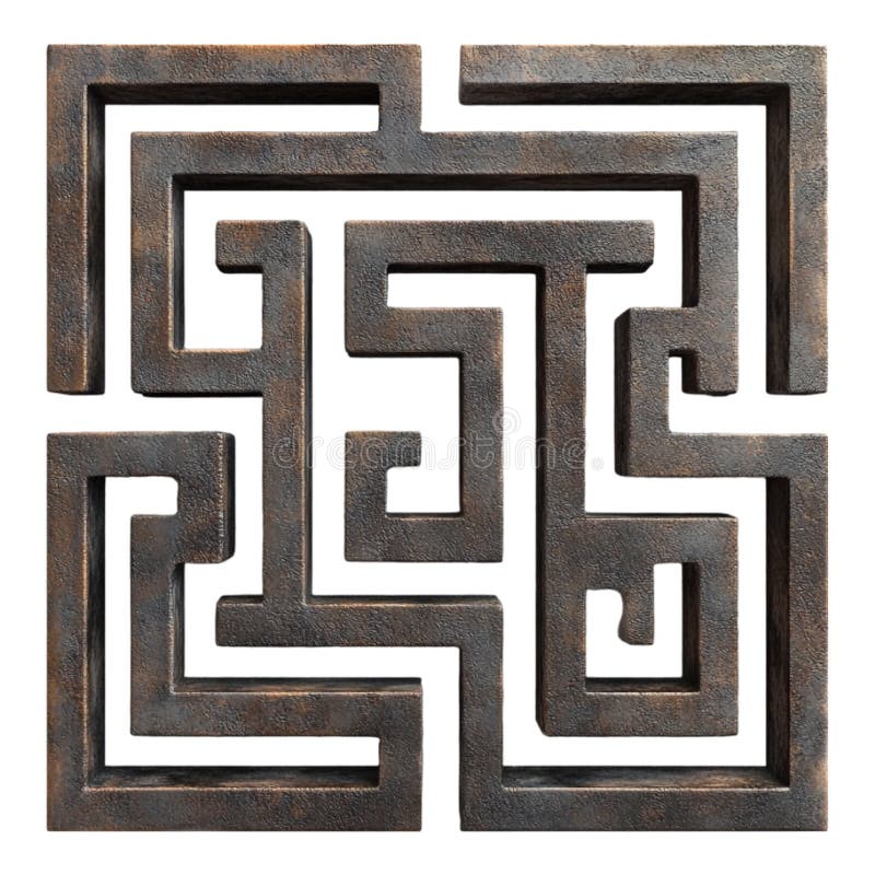 A 3D Rendering of a Labyrinth Featuring Intricate and Winding Paths ...