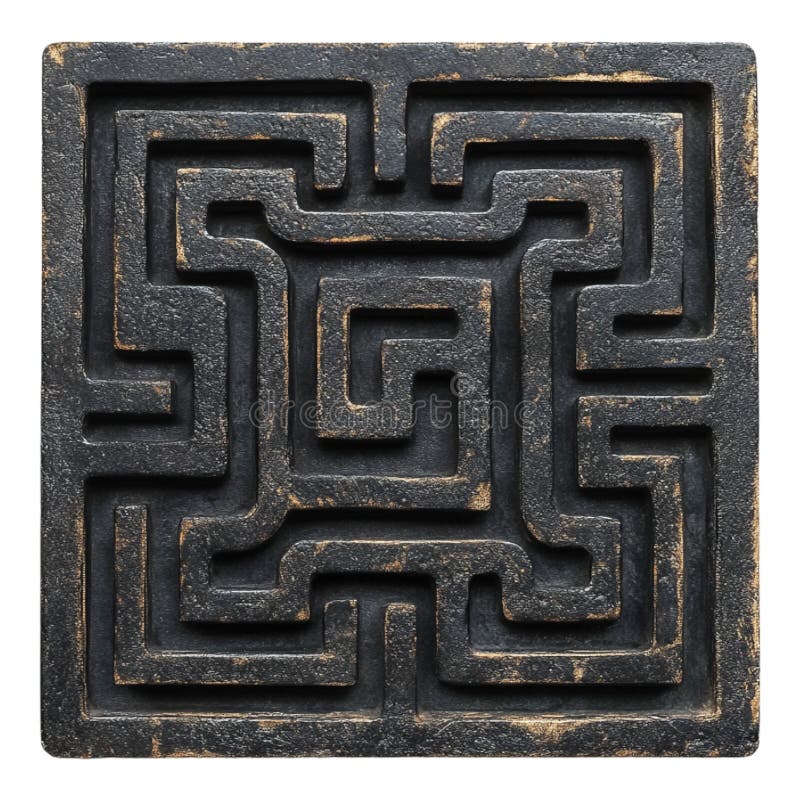 A 3D Rendering of a Labyrinth Featuring Intricate and Winding Paths ...