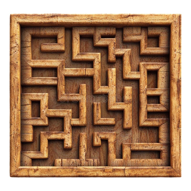 3D Rendering of the Labyrinth is Set Against a Transparent Background ...