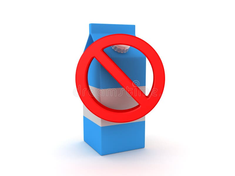 3D Rendering of Lactose Intolerant Concept Stock Illustration ...