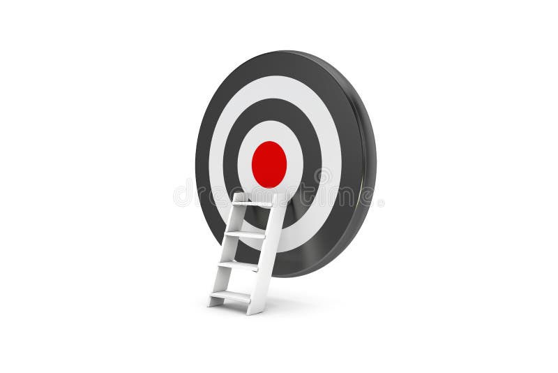 Ladder To Middle Red Target Stock Illustrations – 13 Ladder To Middle ...