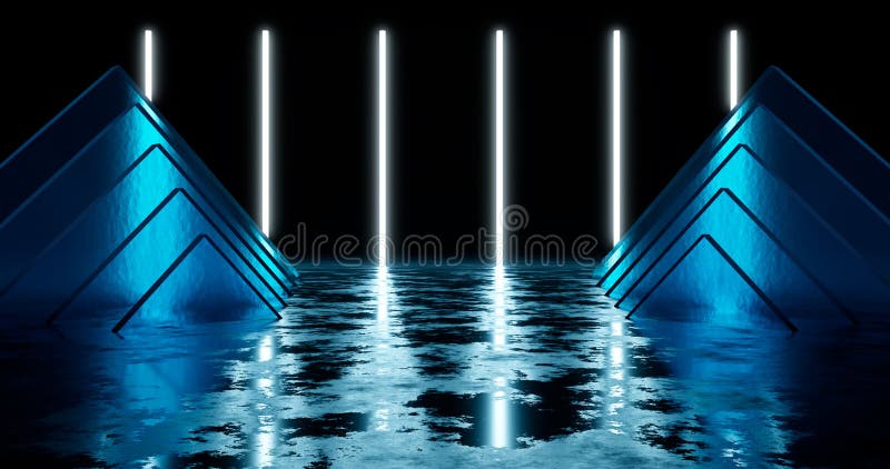 3d Rendering. Large Blocks of Ice are Lined Up on the Sides of the ...
