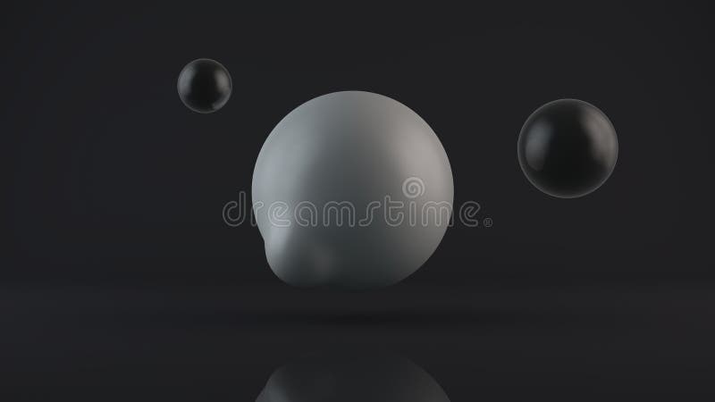 3D Rendering of a Large Glowing White Sphere with an Elongated ...