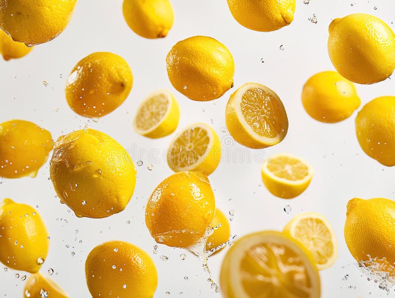 3d Rendering of LEMONS Falling from the Sky, Hyperpop Colour Scheme ...