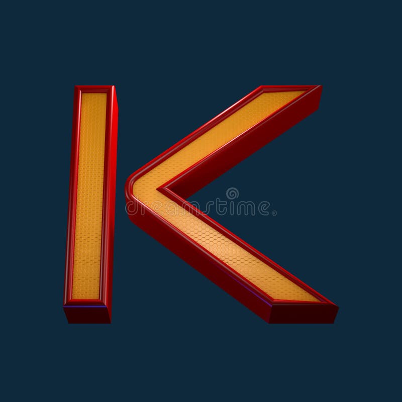 3d rendering of letter K stock illustration. Illustration of design ...