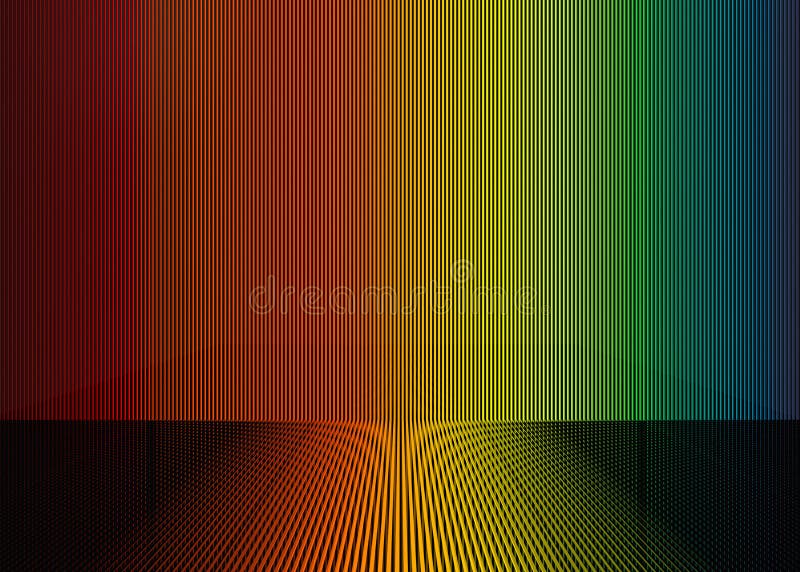 3d Rendering. Lgbt Rainbow Gradient Color Vertical Bar Wall and Floor ...
