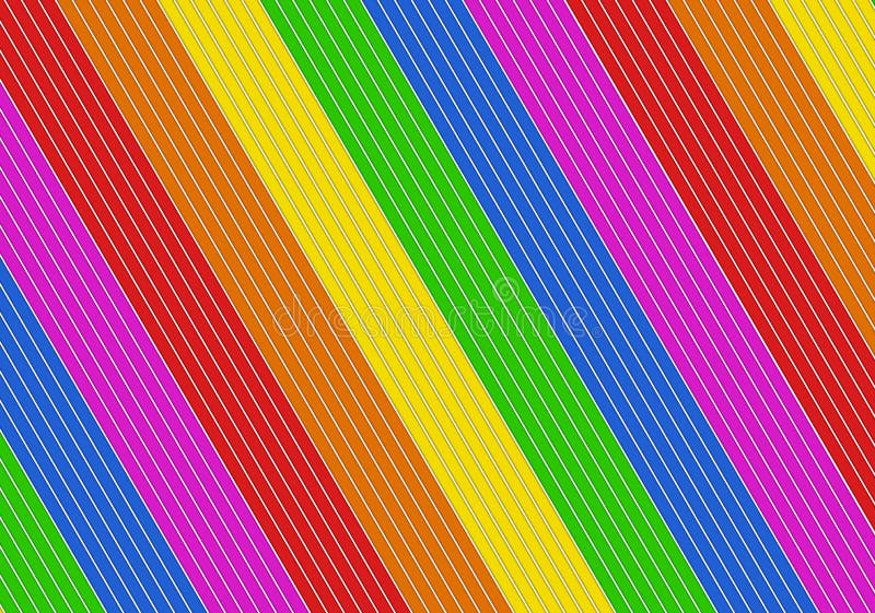 3d Rendering. Lgbt Rainbow Parallel Line Pattern Wall and Floor Design ...