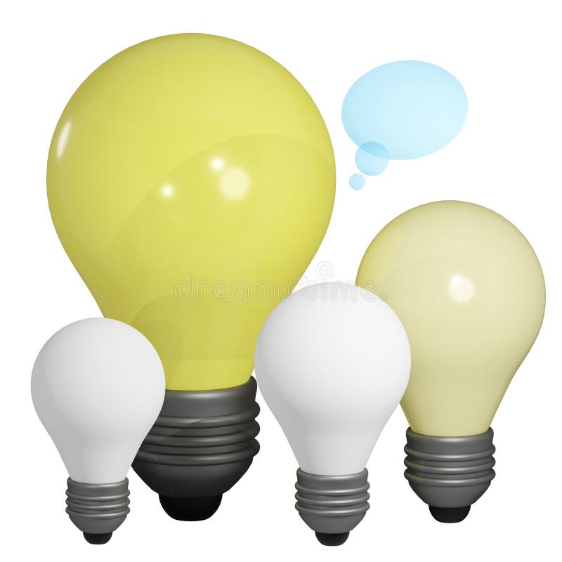 3D Rendering of Light Bulb Senior Teacher Teaches Students, Beginners ...