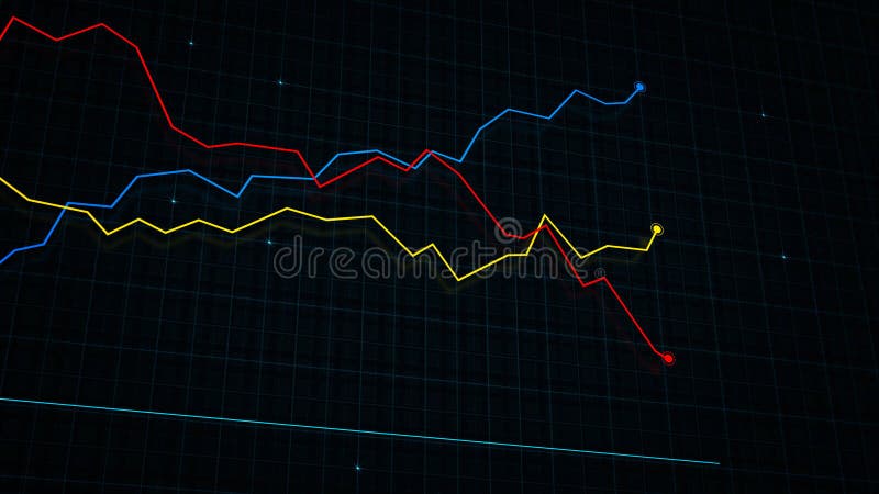 3D Rendering of a Line Graph of a Digital Income Chart Stock ...