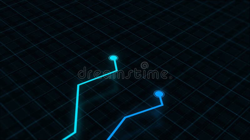 3D Rendering of a Line Graph of a Digital Income Chart Stock ...