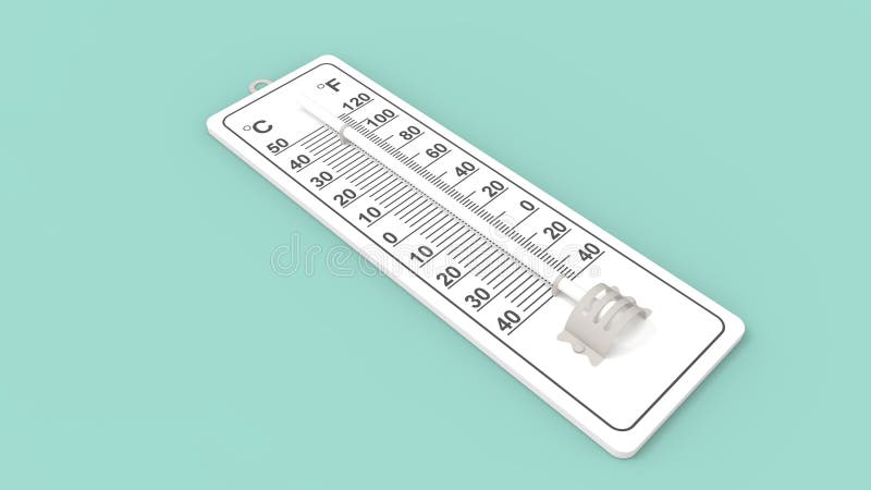 3D Rendering of a Liquid Based Weather Thermometer a Measuring ...