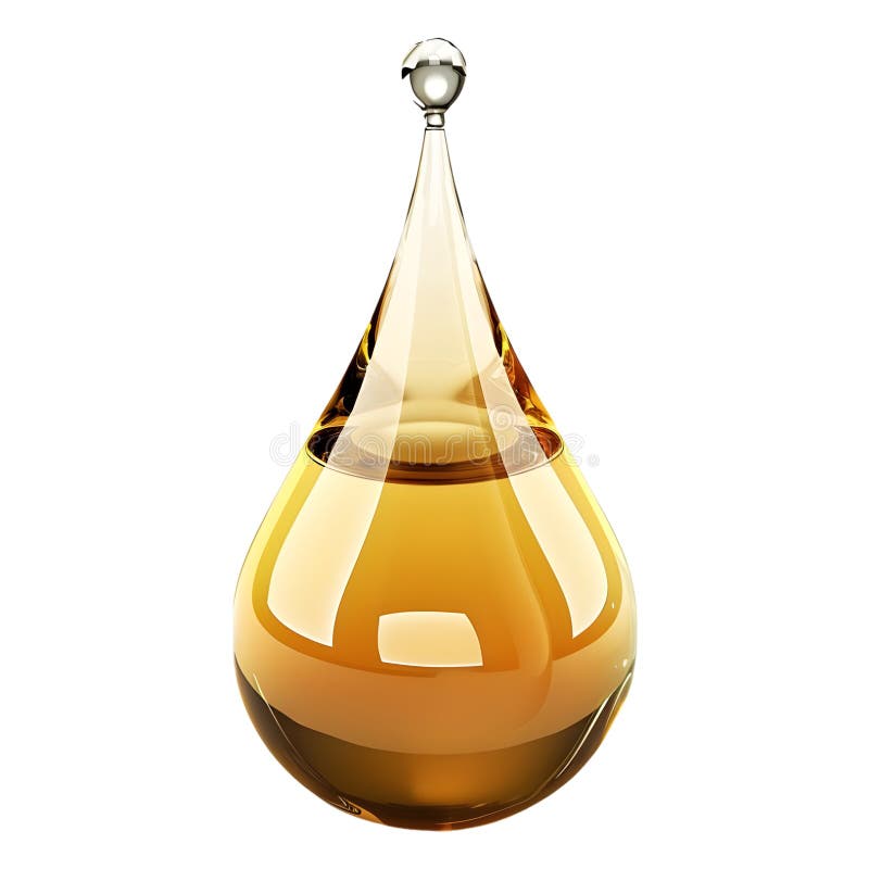 3D Rendering of a Liquid Drop on Transparent Background - Ai Generated ...
