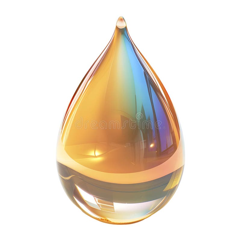 3D Rendering of a Liquid Drop on Transparent Background - Ai Generated ...