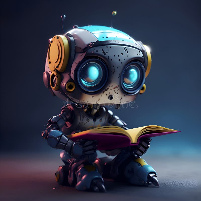 3d Robot Reading Stock Illustrations – 344 3d Robot Reading Stock ...