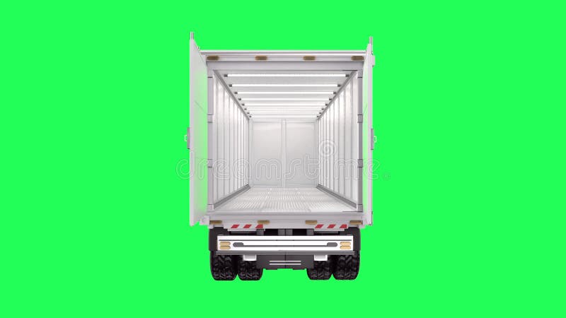 Logistic Truck or Lorry with Empty Container Open Stock Video - Video ...