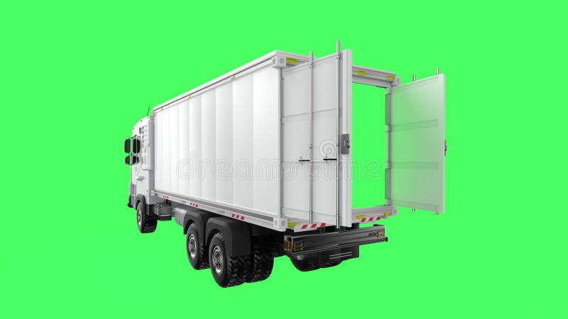 Logistic Truck or Lorry with Empty Container Open Stock Footage - Video ...