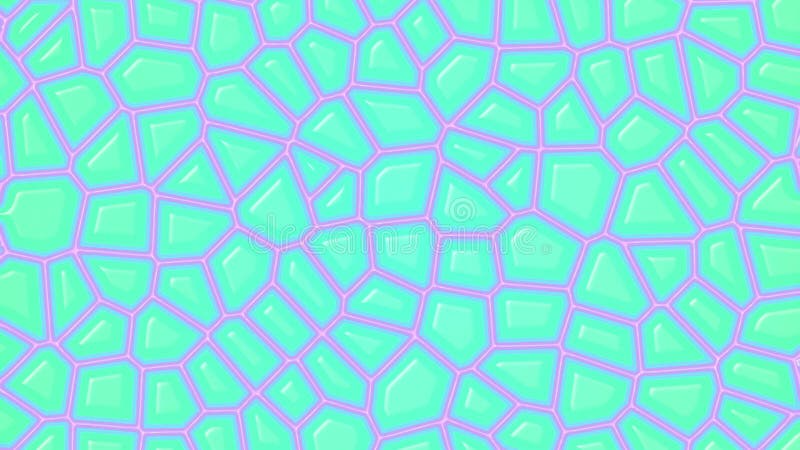 3d Rendering Loop Animation of Colorful Mosaic Tiles with Bright Pink ...