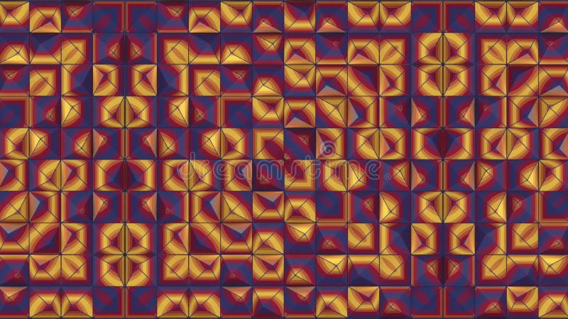 3d Rendering Loop Animation Of A Mosaic Pattern Consisting Of