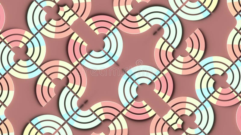 3d Rendering Loop Animation Of A Pattern Of Interconnected Rings And