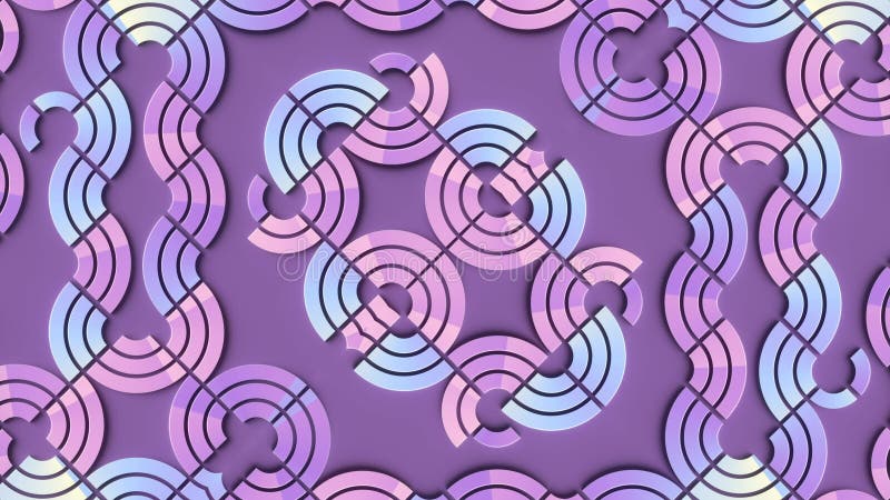 3d Rendering Loop Animation Of A Symmetrical Repeating Pattern 4k Stock