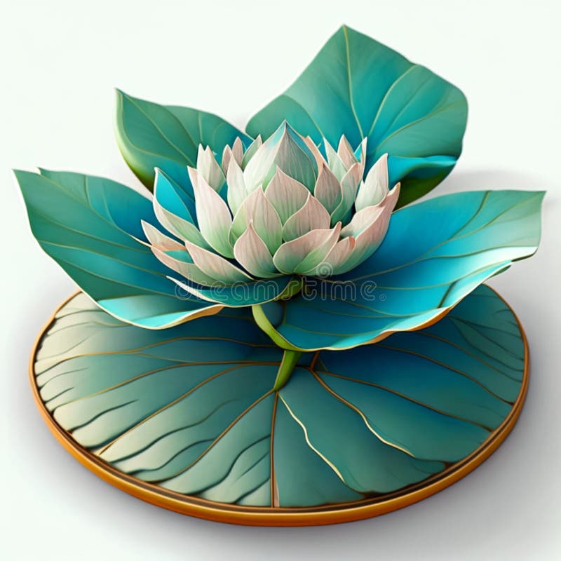3d Rendering of Lotus Flower on White Background for Product Display ...