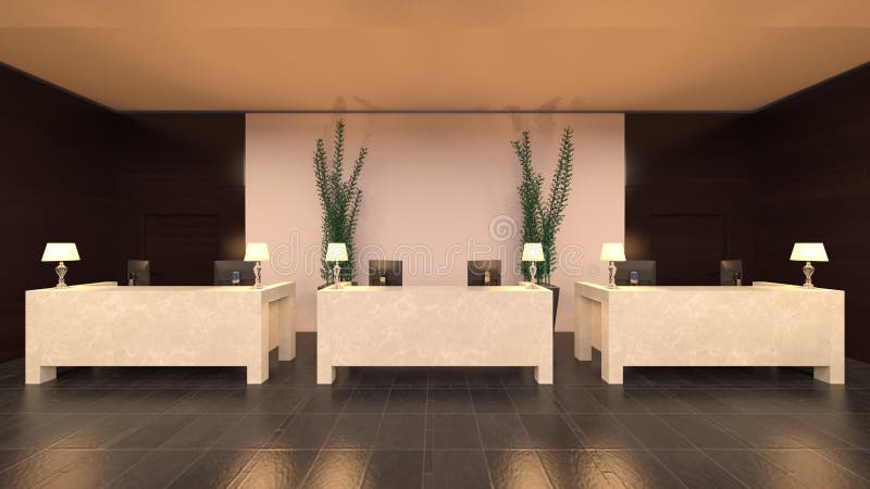 3D rendering of the lounge stock illustration. Illustration of ...