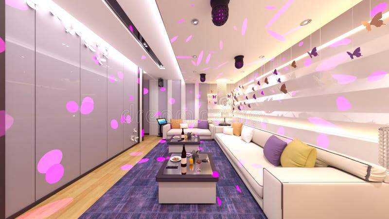 3D rendering of the lounge stock illustration. Illustration of ...