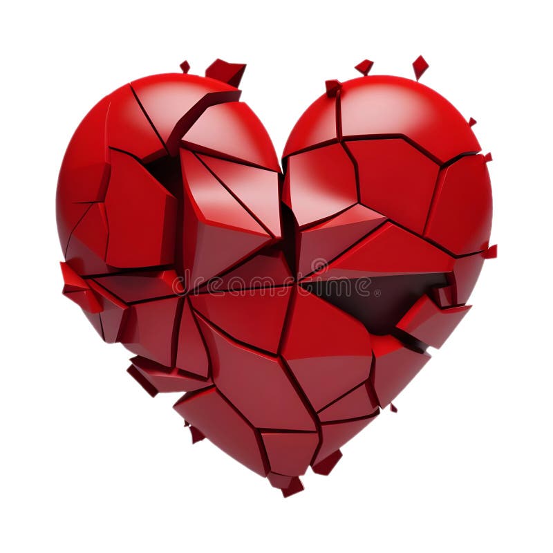 3D Rendering of a Love Human Heart on Transparent Background - Ai ...