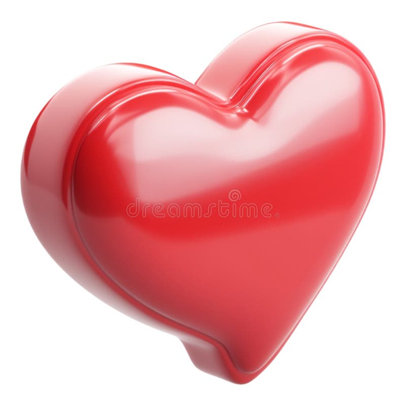 A 3D Rendering of a Love Notification Icon Featuring a Heart Symbol and ...