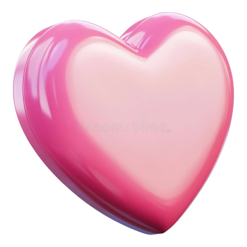 A 3D Rendering of a Love Notification Icon Featuring a Heart Symbol and ...