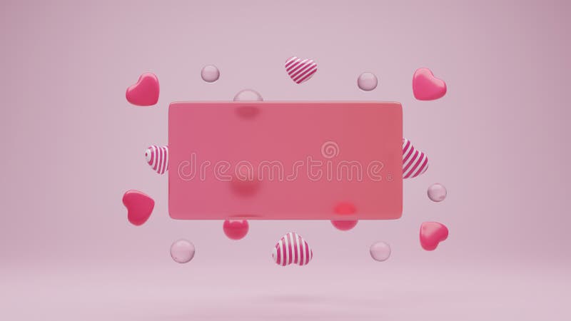 3d Rendering of Love Status Message Frame Box Icon with Space for Your ...