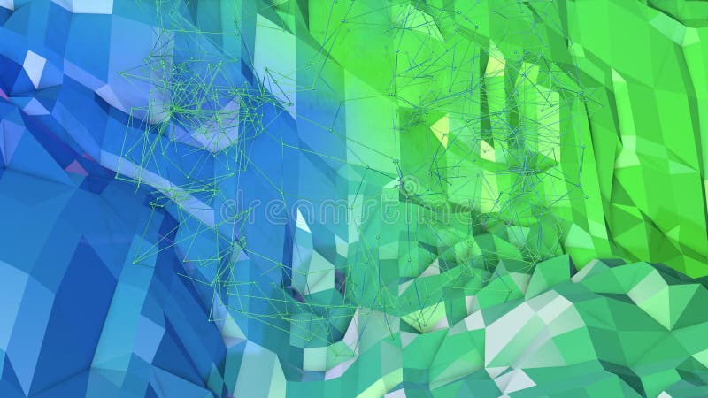 3d Rendering Low Poly Abstract Geometric Background with Modern ...