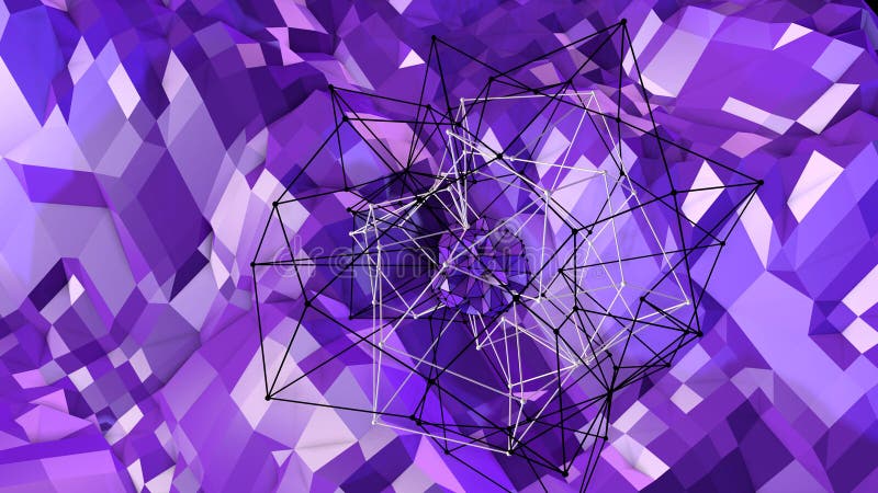 3d Rendering Low Poly Abstract Geometric Background with Modern ...