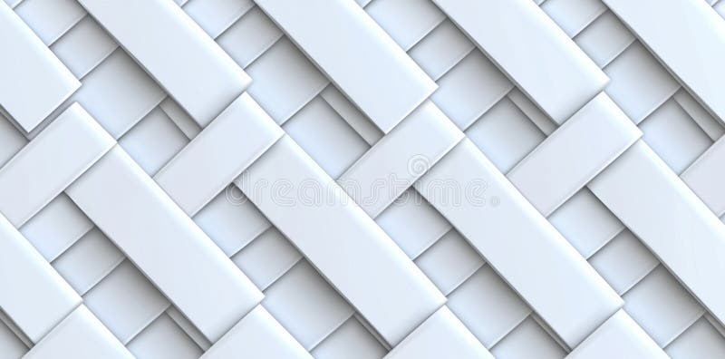 3D Rendering of Low Poly Random Tiles Texture in White Color on ...