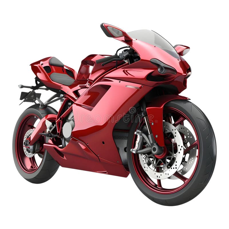 3D Rendering of a Luxury Heavy Motorbike on Transparent Background - Ai ...