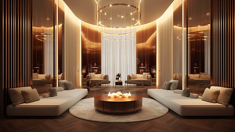 3d Rendering Luxury Hotel Lobby Interior with Coffee Table and Sofas ...