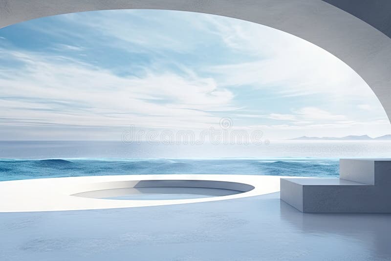 3d Rendering of a Luxury Villa with an Infinity Pool Overlooking the ...