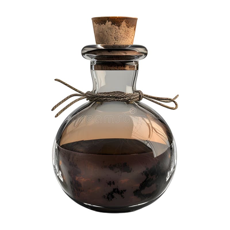 3D Rendering of a Magic Potion Bottle on Transparent Background - Ai ...
