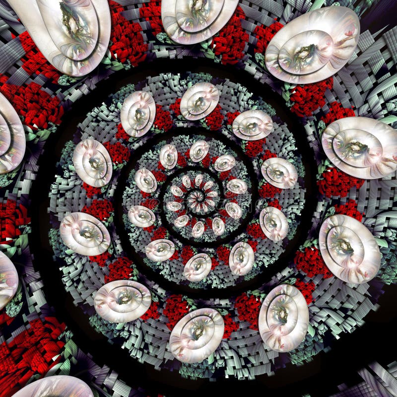 3D Rendering Magic Spiral Artwork Stock Illustration - Illustration of ...